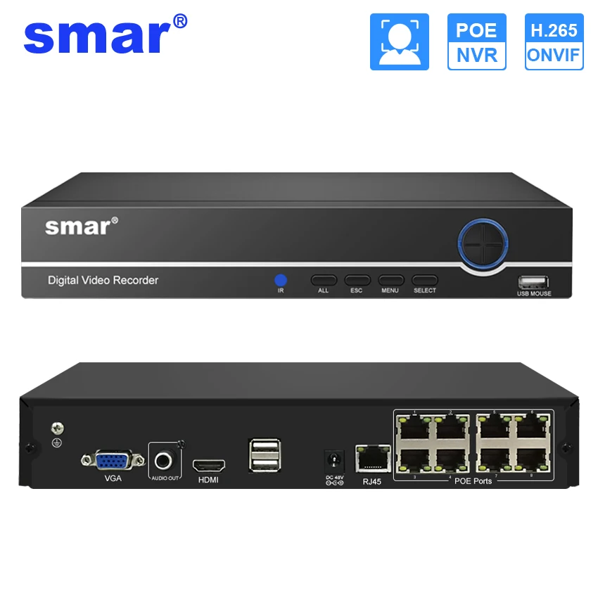 Smar-H-265-8CH-4MP-POE-NVR-For-Security-Protection-Camera-System-Kit ...