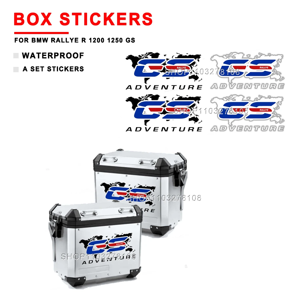 Luggage Aluminium Trunk Cases Stickers For BMW 40 YEARS R 1200 1250 GS ...