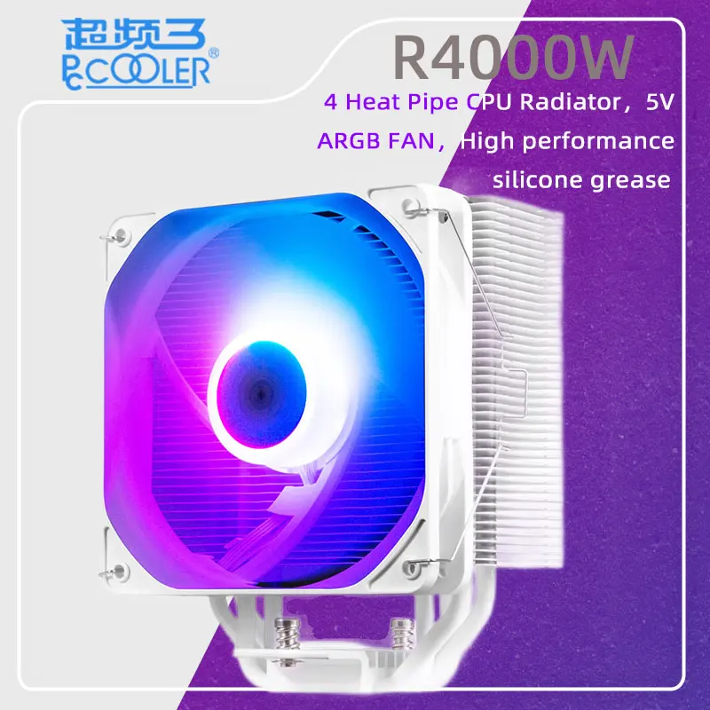 Pccooler-R4000W-4-Heat-Pipe-CPU-Radiator-ARGB-5V-Motherboard ...