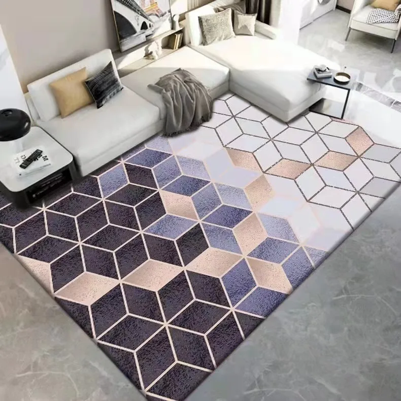 Geometric Printed Carpet Living Room Large Area Rugs Bedroom Carpet ...