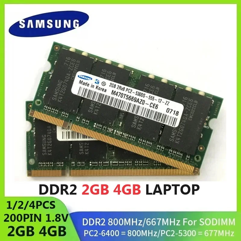SAMSUNG-memoria-RAM-DDR2-SODIMM-para-port-til-4GB-2GB-667Mhz-PC2-5300S ...