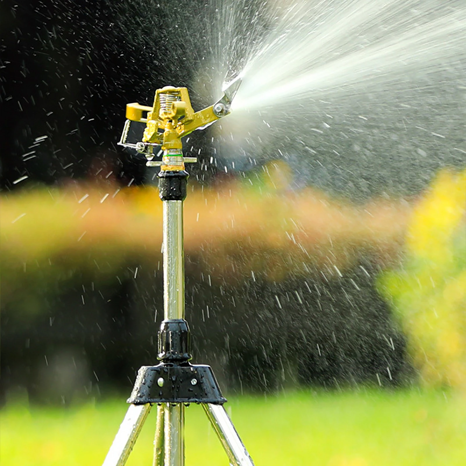 360-Rotary-Irrigation-Sprinkler-Head-With-Tripod-Telescopic-Support ...