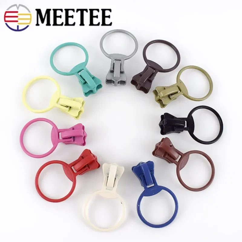 50Pcs-3-5-O-Rings-Zipper-Slider-for-Resin-Zip-Bag-Clothes-Zips-Head ...