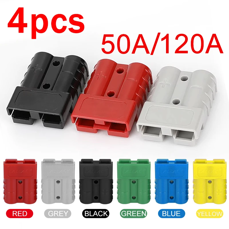 4Pcs-2Pairs-Anderson-Plug-Connector-50A-120A-Battery-Charging-Plug ...