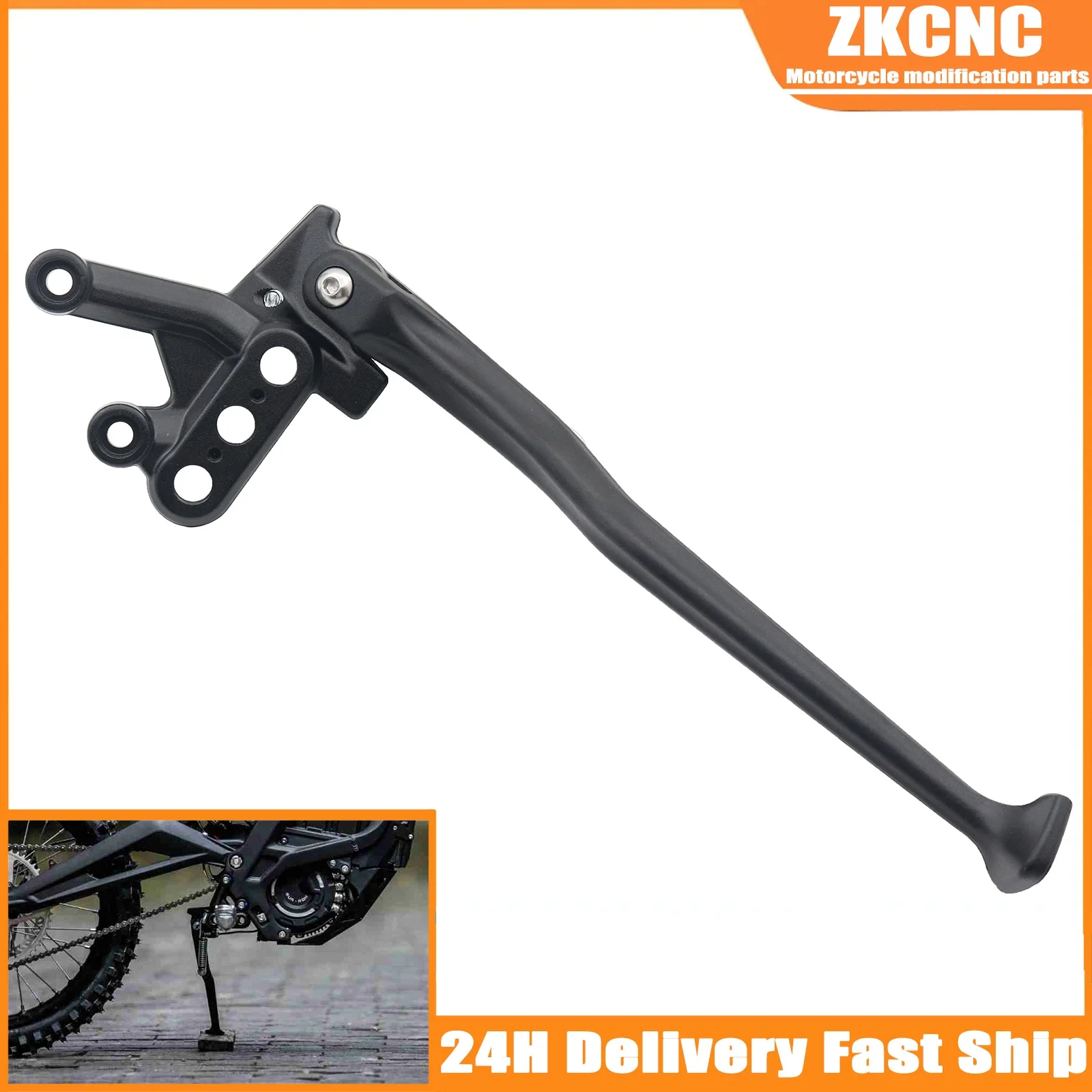 Electric-Bike-Motorcycle-Parking-Rack-Assembly-Side-Stand-Footrest ...