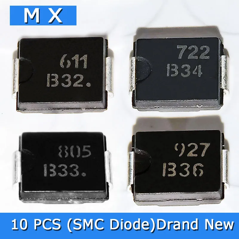 10 pçs/lote diodo Schottky MBRS320T3G MBRS330T3G MBRS340T3G MBRS360T3G ...