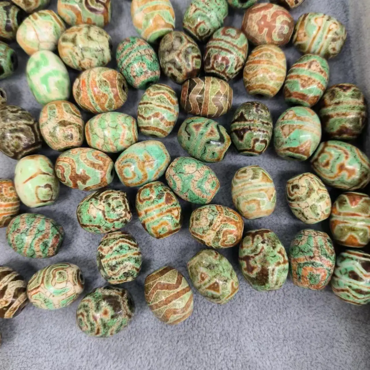 86pcs-lot-Natural-Precious-Old-Agate-daluo-Dzi-Beads-wholesale-cyan ...
