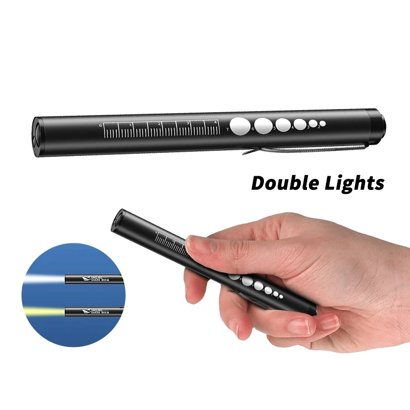 Smiling Shark YK-1960 Mini Flashlight Pocket Penlight USB Rechargeable ...
