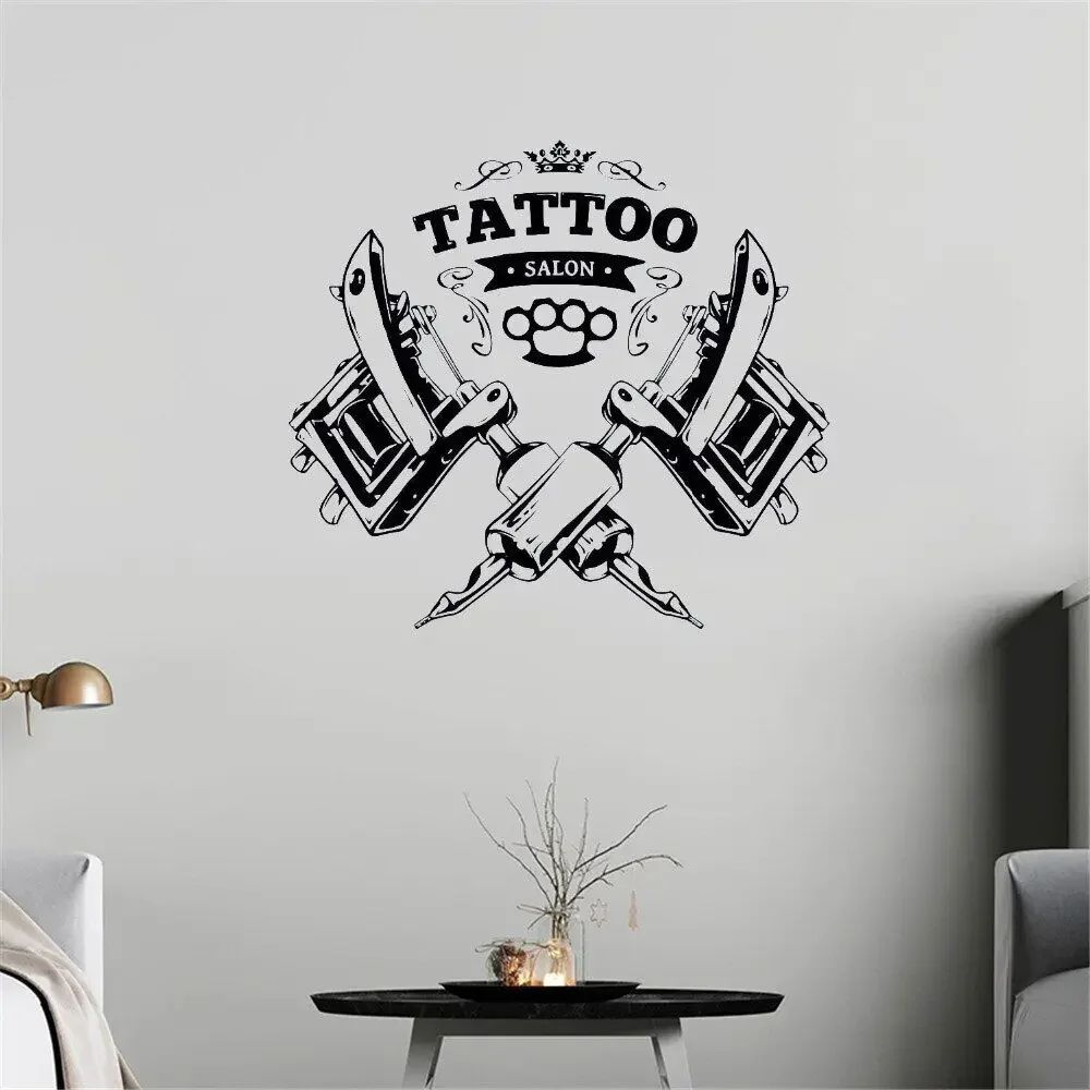 Fashion Tattoo Parlor Tattoo Salon Wall Sticker Removeable Wall Decal ...