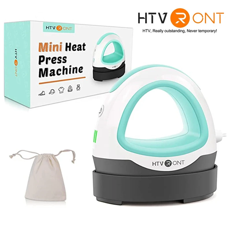 Htvront Portable Mini Heat Press Machine Diy Easy Heating Transfer Iron ...