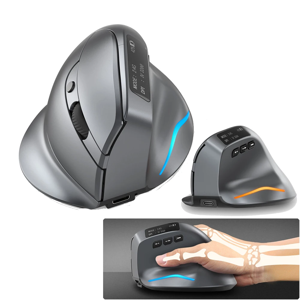 3200DPI-Desktop-Upright-Mouse-Ergonomic-Vertical-Gaming-Mouse-8-Buttons ...