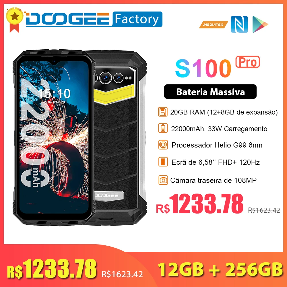 DOOGEE-S100-Pro-22000mAh-Smartphone-12GB-256GB-Helio-G99-6nm-Processor ...