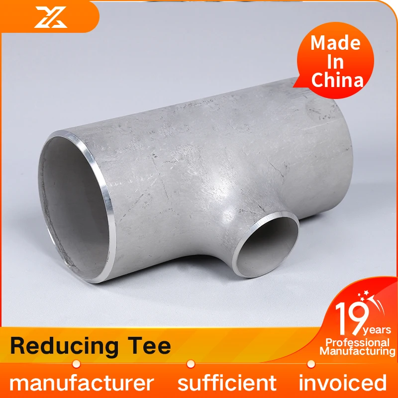 304-Stainless-Steel-Reducer-Welded-Tee-Joint-Outer-Diameter-25-89 ...