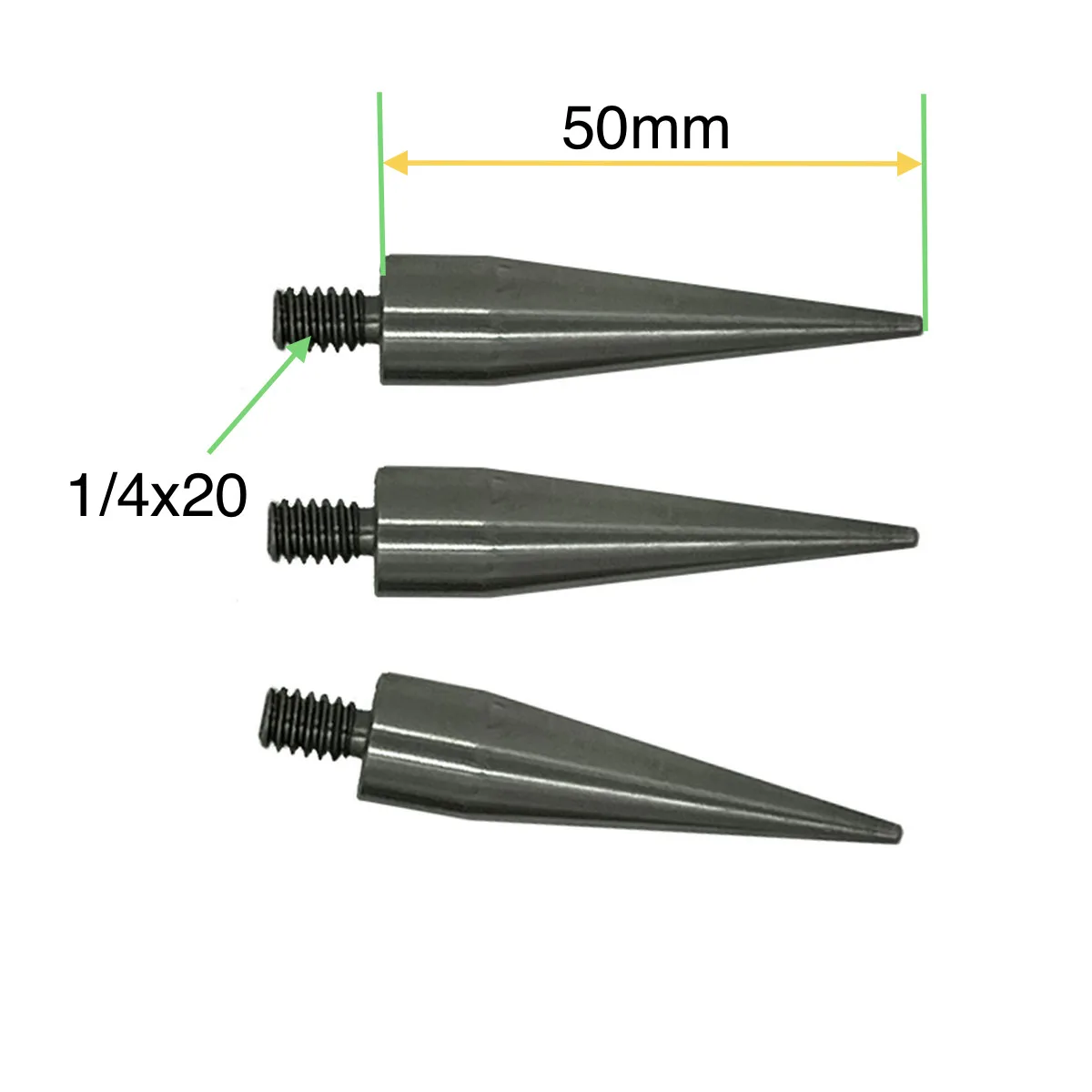 3pcs 50mm Length Mini Pole Point Tip For Mini Prism - 1/4" Thread ...