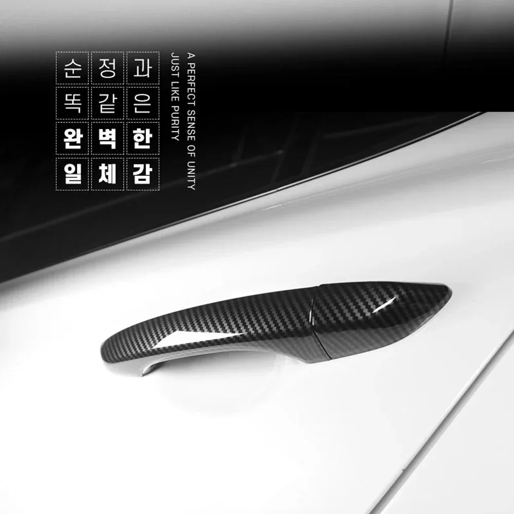 Carbon-Black-Car-Exterior-Door-Handle-Protector-Cover-For-Genesis-G70 ...