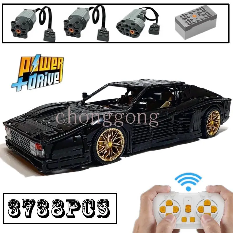 NEW-In-Stock-3738pcs-Supercar-Model-Testarossa-Fit-MOC-98925-Model ...