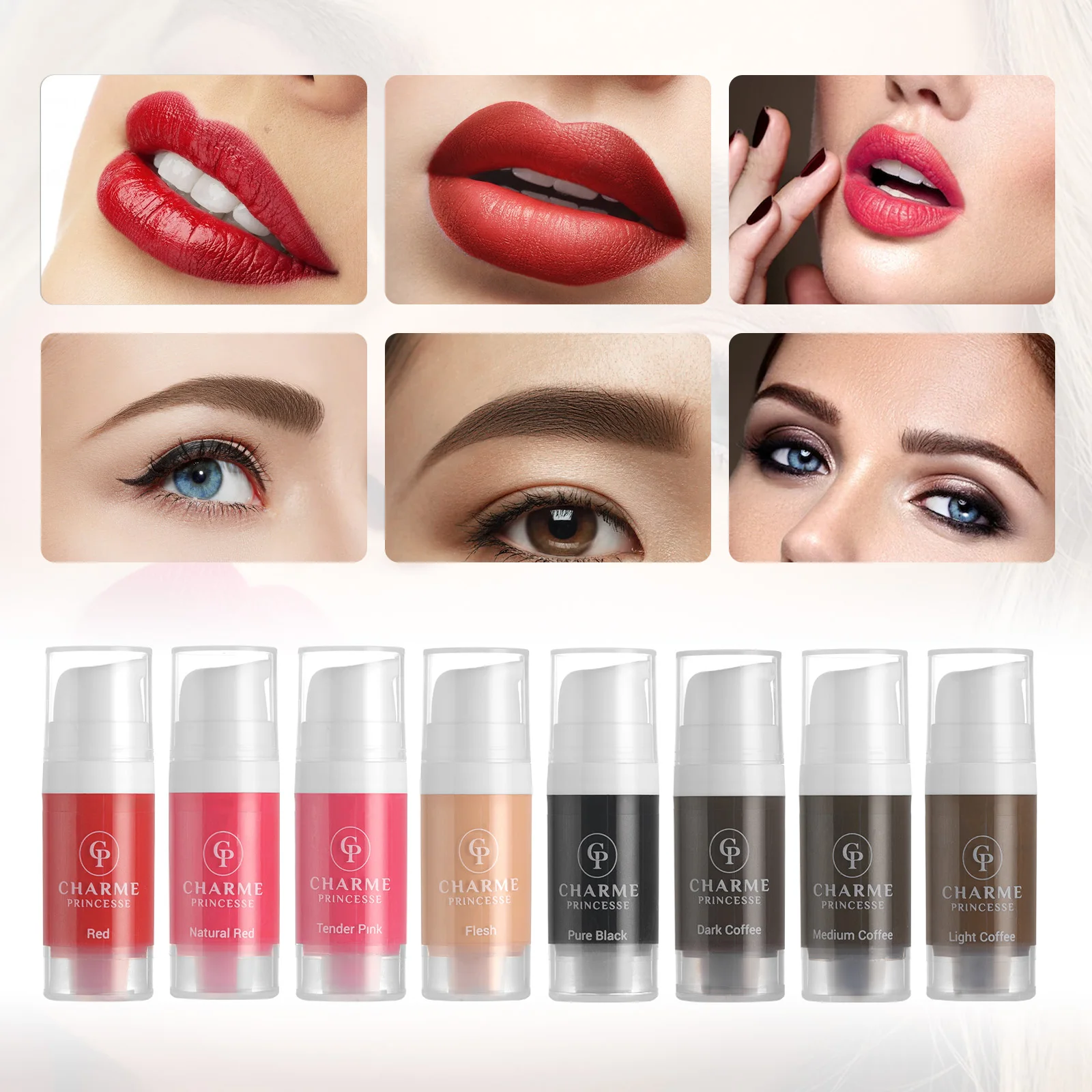 10ML Microblading Tattoo Pigments Paint Ink For Eyeliner Lips Eyebrows ...