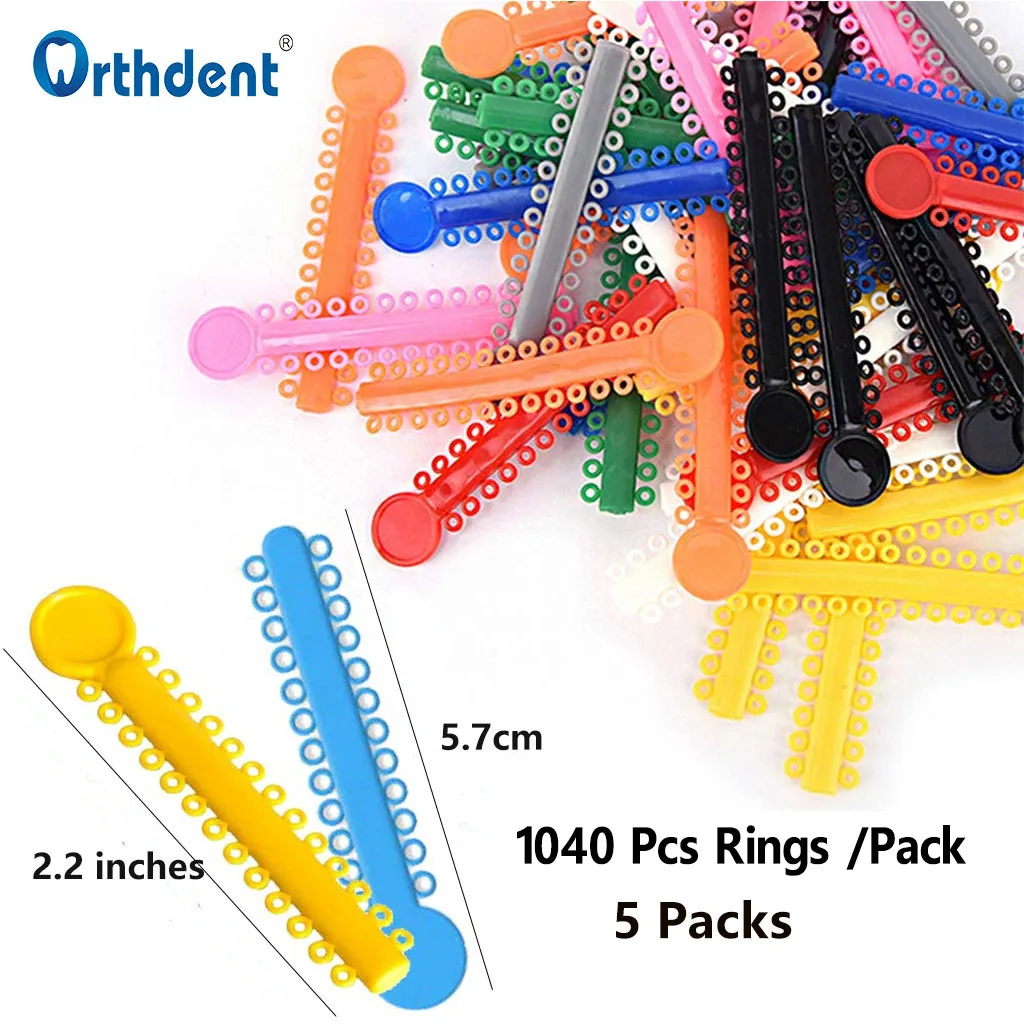 5-Packs-Dental-Ligature-Ties-Orthodontic-Elastic-Rubber-Bands-for ...