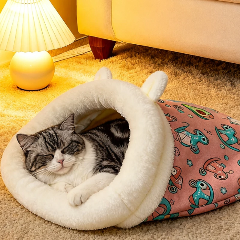 Thickened Pet Pocket Nest Bed Kitten Puppy Comfortable Warm Nest for ...