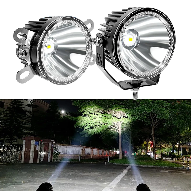 1PC 30W 12V 24V LED Spotlight Fog Lights Super Bright 3.5Inch Off Road ...