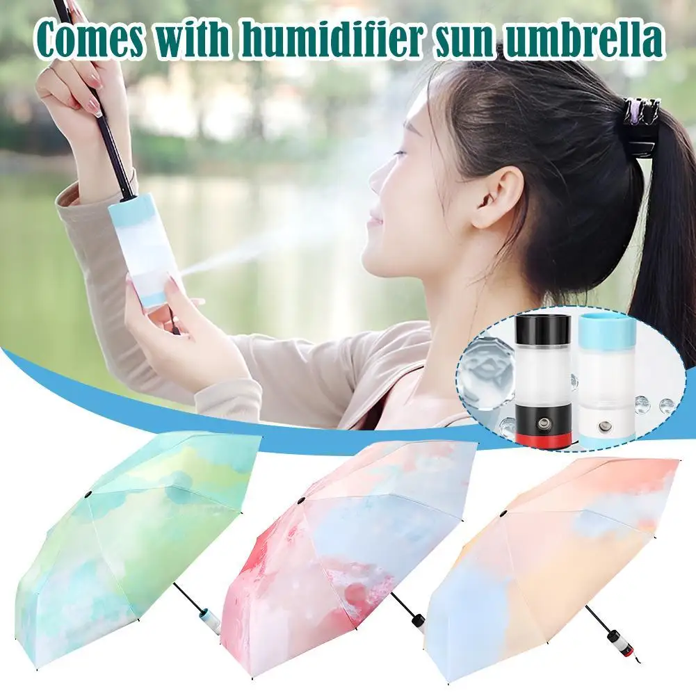 Portable-Misting-Umbrella-For-Summer-Sun-Protection-Umbrella-With-Fan ...
