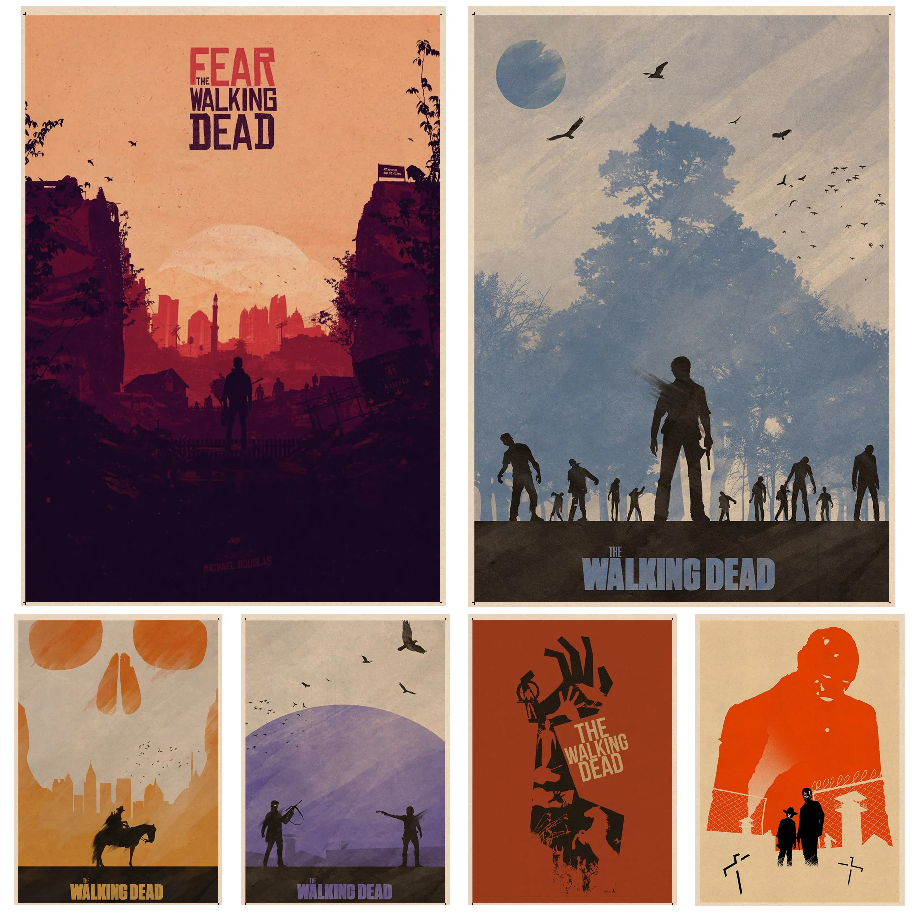 The-Walking-Dead-Movie-Posters-Vintage-Room-Bar-Cafe-Decor-Posters-Wall ...