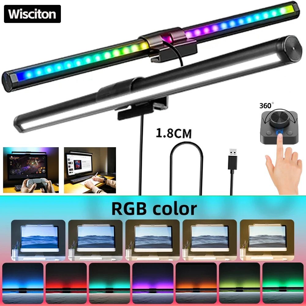Rgb-pc-monitor-luz-tira-notebook-ilumina-o-luz-da-noite-cor-temperatura ...