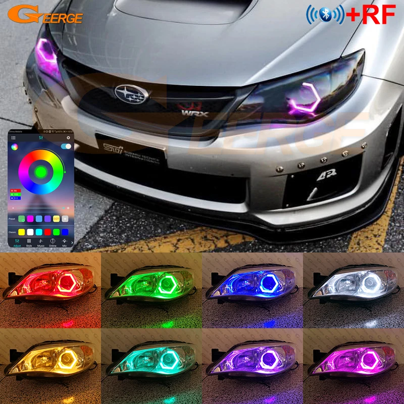 Ultra-Brilhante-Hexagon-LED-Halo-An-is-Luz-Angel-Eyes-Hex-Multi-Color ...