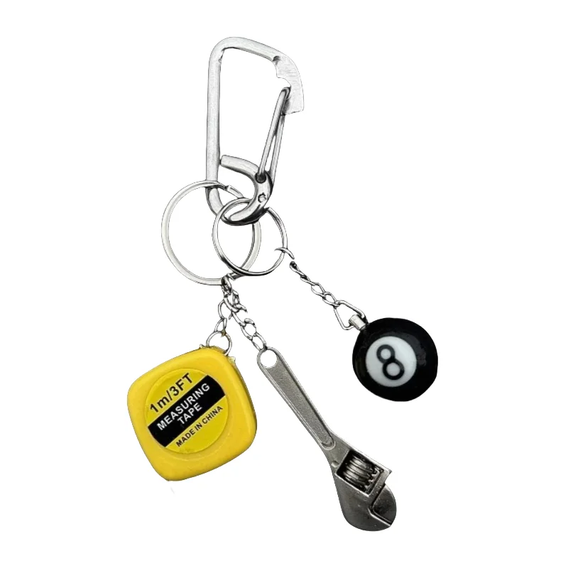2025 New Magic 8 Ball Keychain,Thermometer Tape Measure Climbing Buckle ...