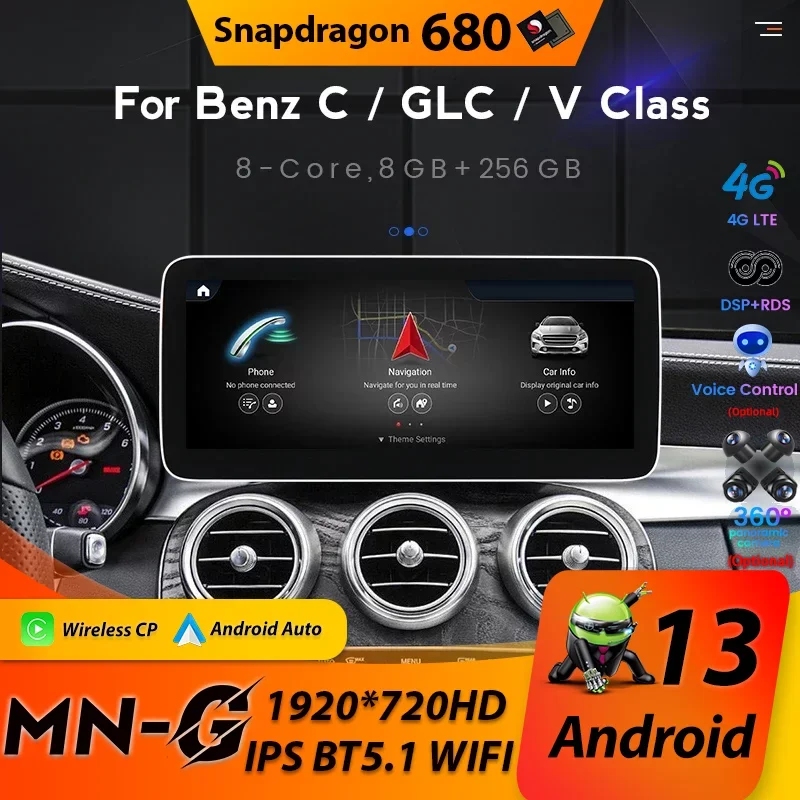 12-3inch-Car-Radio-for-Mercedes-Benz-W446-V-Class-639-C-GLC-Class-2014 ...