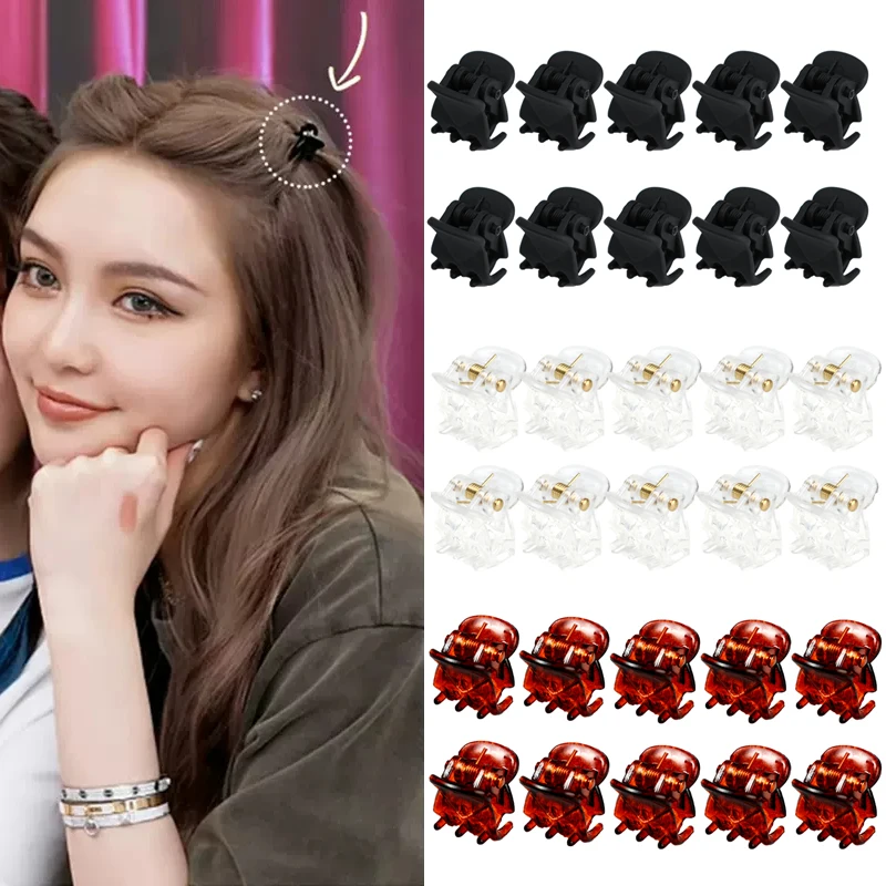 10pcs-Plastic-Mini-Hair-Clip-Claw-Cute-Hair-Clips-Plastic-Black ...