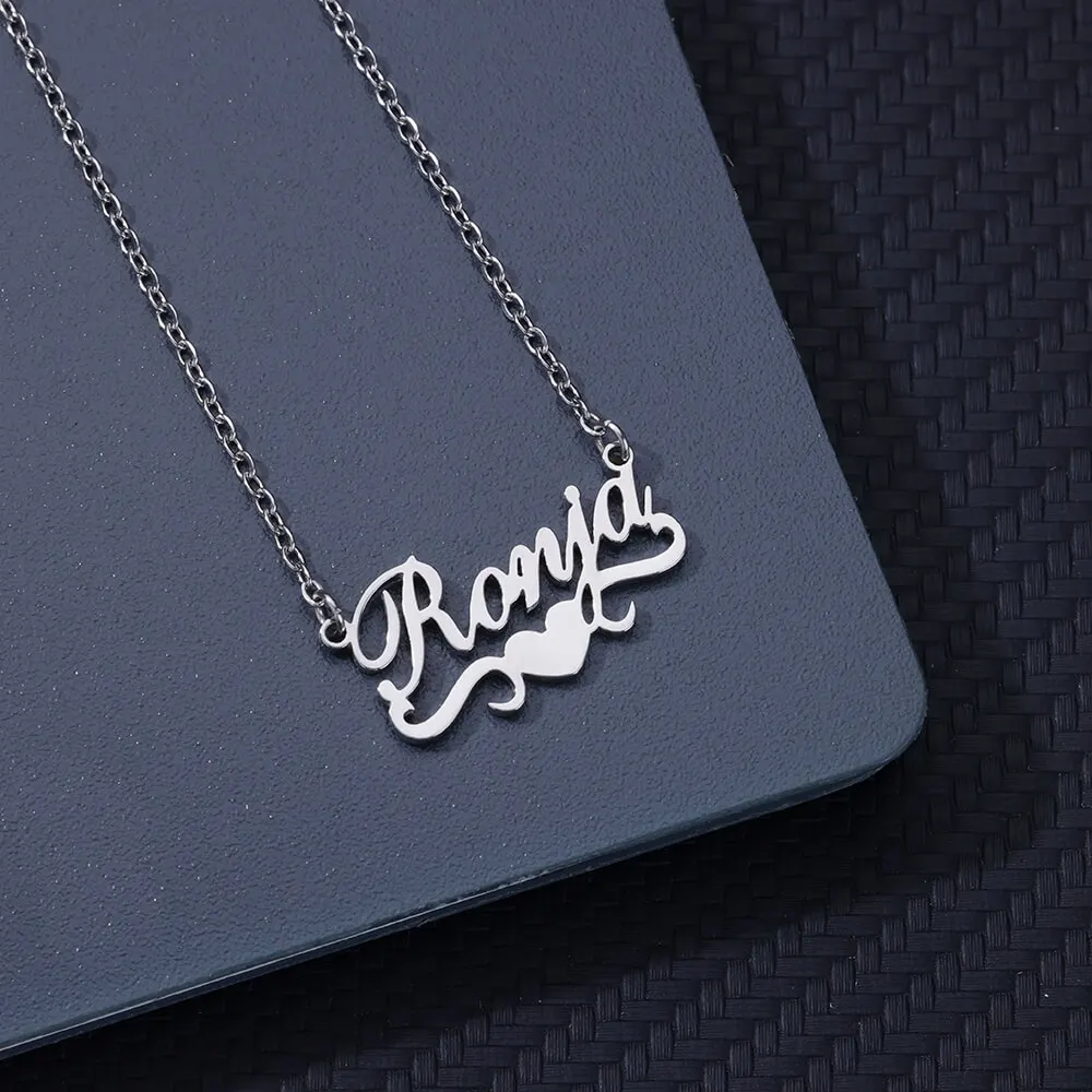 Custom-Name-Necklaces-for-Women-Personalized-Heart-Ribbon-Pendant ...