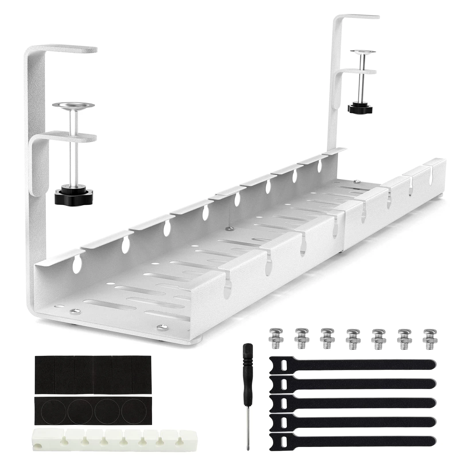 Iron Under Desk Cable Organizer Desk Wire Storage Rack Cable Tray Wire ...