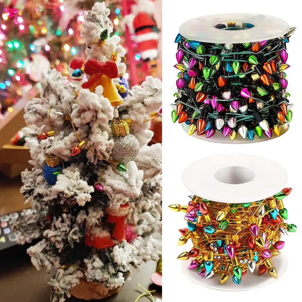 Colorful-Bulb-String-Garland-Christmas-Mini-Fake-Light-String-Plastic ...