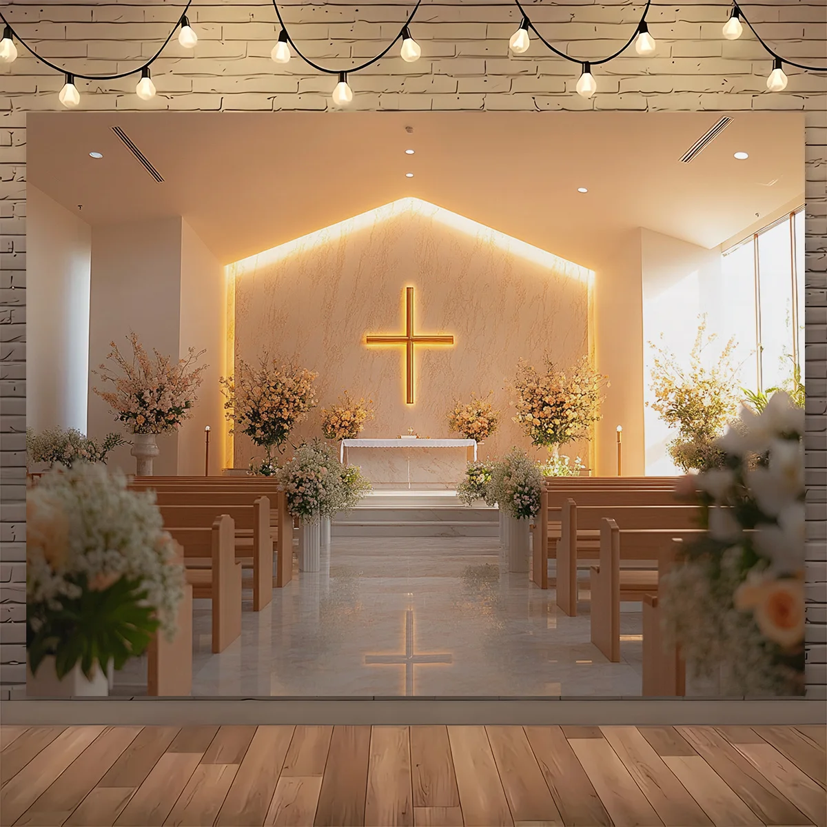 Church altar photographic background | polyester | Versatile for ...
