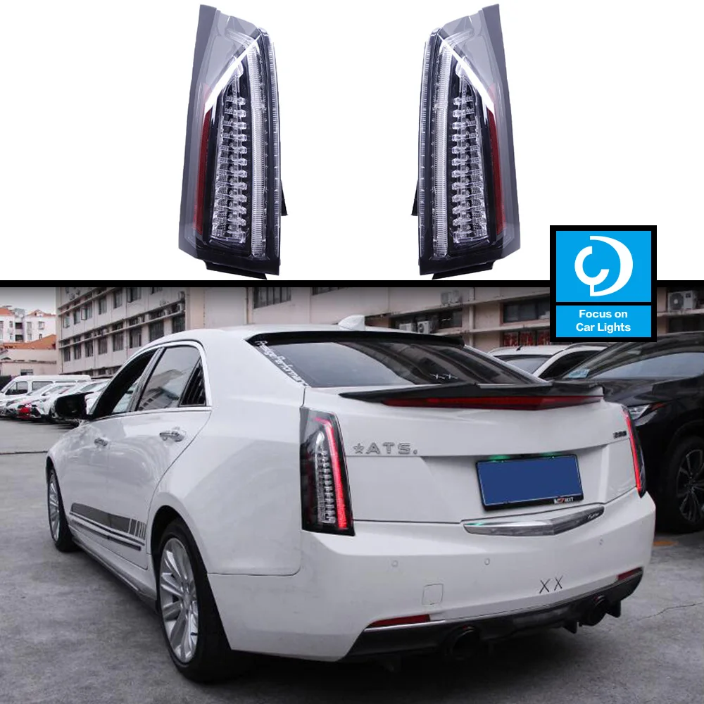 Taillights Styling For Cadillac ATS-L ATS L Tail Light LED DRL Running Signal Brake Reversing ...