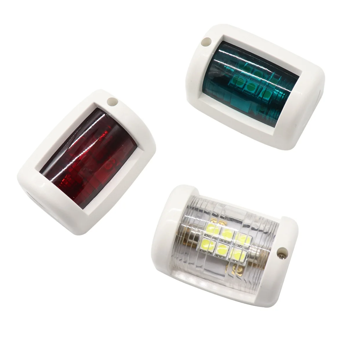 3 sets of ships and yachts, red, green and white 12V ship navigation ...