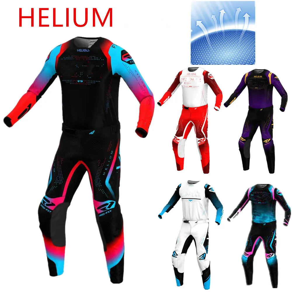2024-Helium-FH-Black-Red-Moto-Jersey-Set-Off-Road-Motorcycle-Race-Wear ...