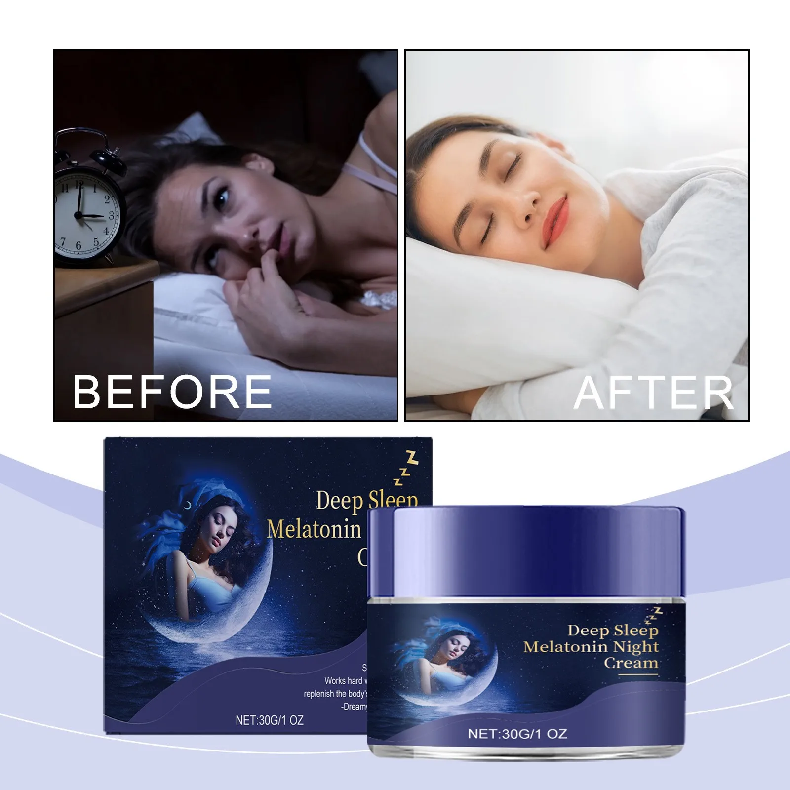 2024-Melatonin-Sleep-Night-Cream-With-Lavender-And-Chamomile-Massage ...