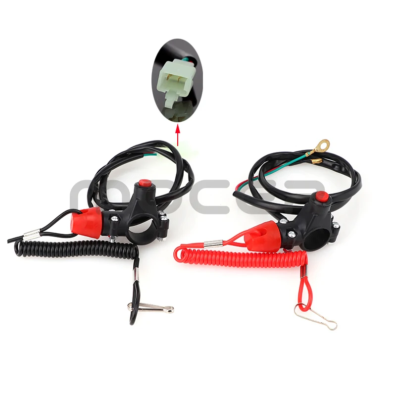 Tether Lanyard Emergency Kill Stop Engine Switch Push Button For Atv ...