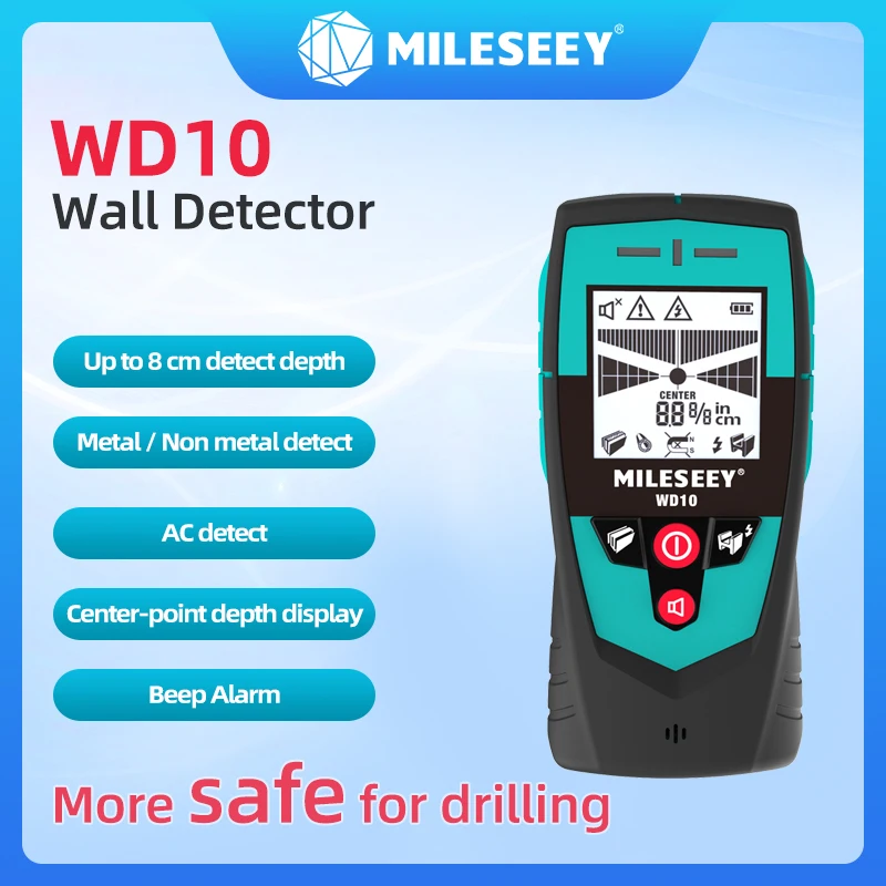 Mileseey WD10 Multifunction Wall Detector Scanner Large Area Sensor For ...