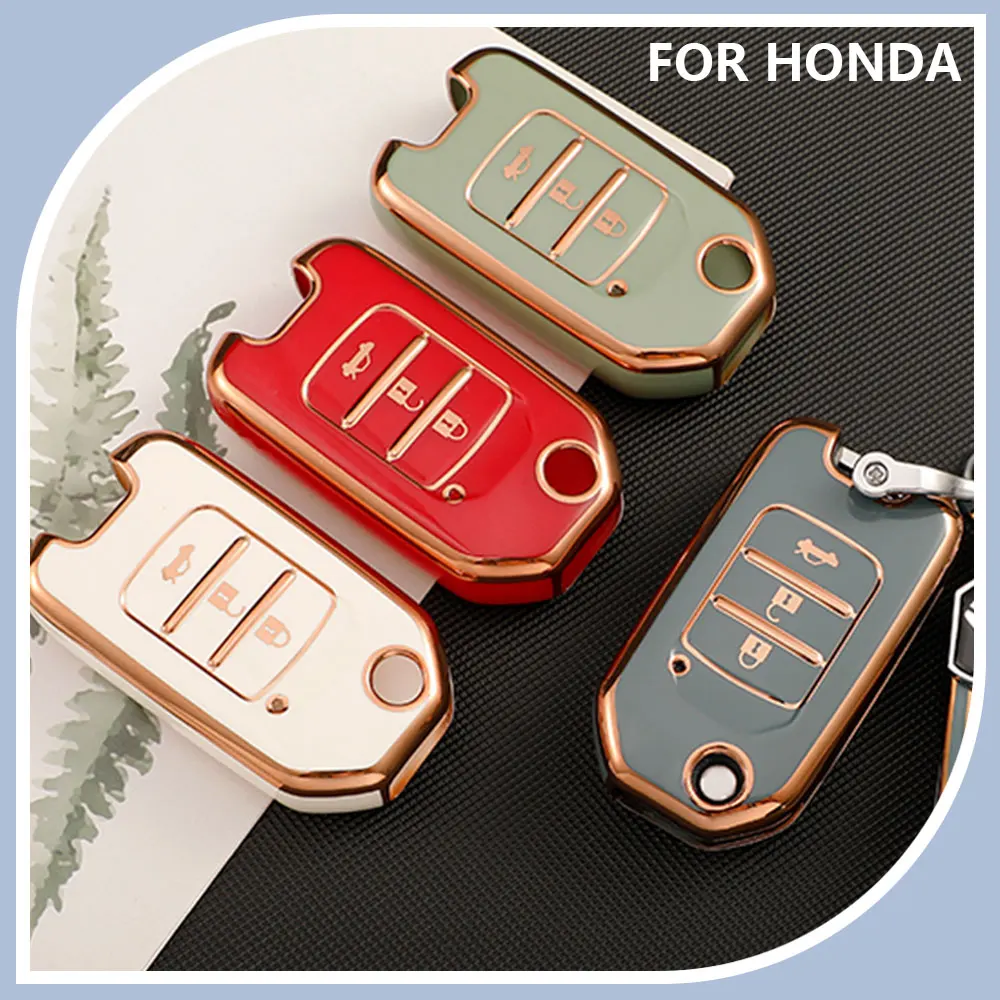 Car Flip Key Case Full Cover for Honda Civic HRV HR-V CRV XRV CR-V ...