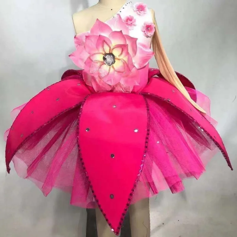 Children’s Magnolia Fragrance Performance Costume Peach Blossoms Girls ...
