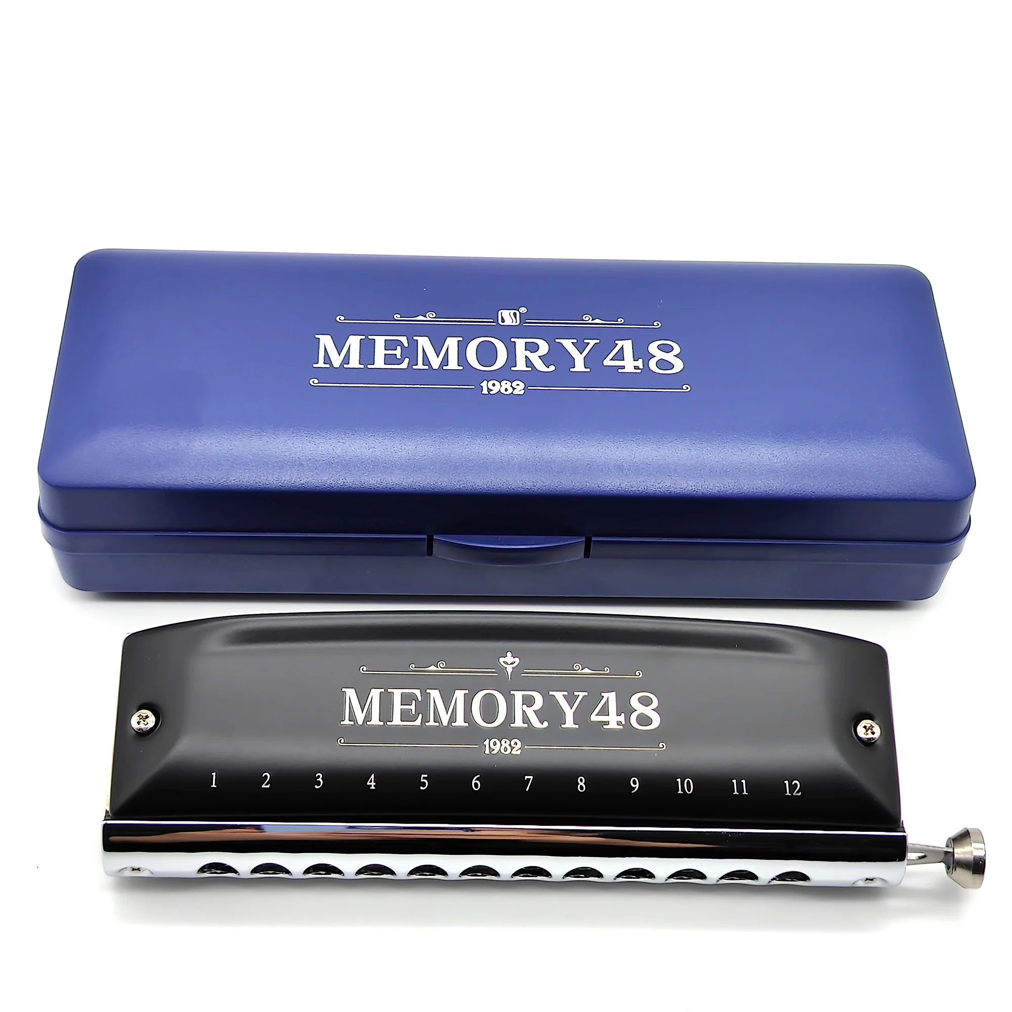 SWAN-Harmonica-MEMORY48-Chromatic-Harmonica-Key-of-C-12-Hole-48-Tones-Mouth-Organ-Professional ...