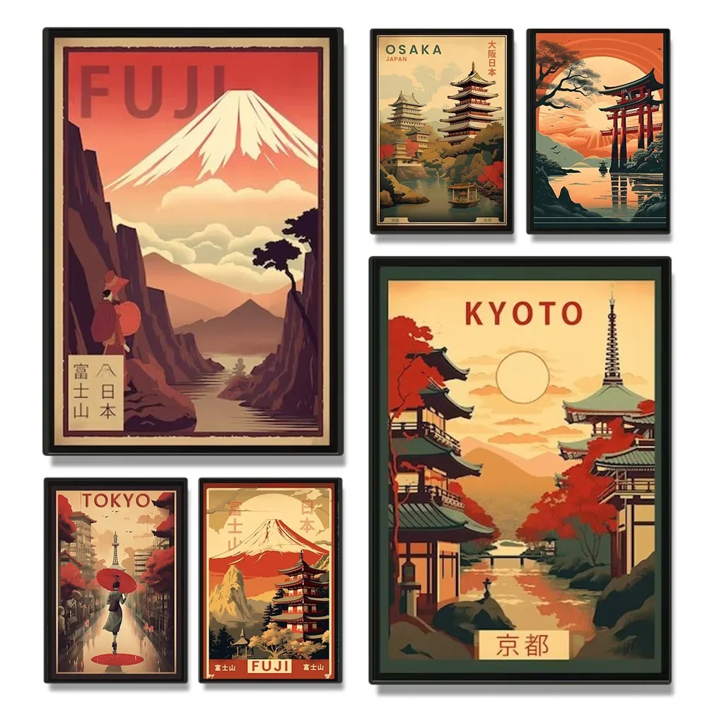 Japan-Travel-Poster-Prints-For-Living-Room-Home-Decor-Japanese-Cities ...