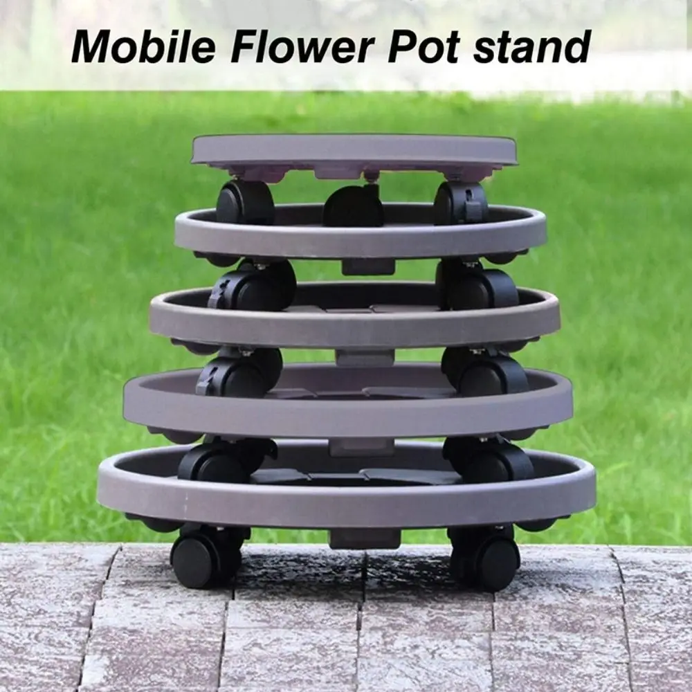 Universal-Flower-Pot-Wheels-Round-Plastic-Tray-Heavy-Duty-Flower-Pot ...