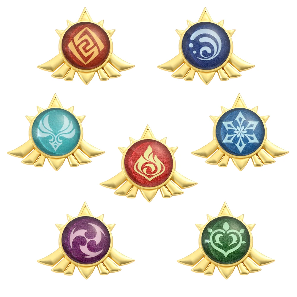 Broches-de-juego-ojo-de-Dios-Genshin-Impact-Vision-Geo-Cryo-Dendro ...