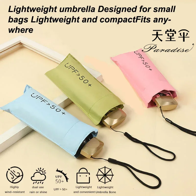 Mini-Sun-Umbrella-Small-Pocket-Rain-Umbrella-Vinyl-Folding-Umbrella-UV ...