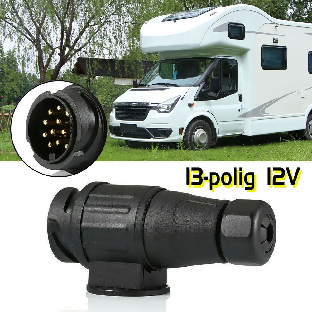 DC-12V-13-Pin-Car-Trailer-Caravan-Plug-Socket-Wiring-Connector-Adapter ...