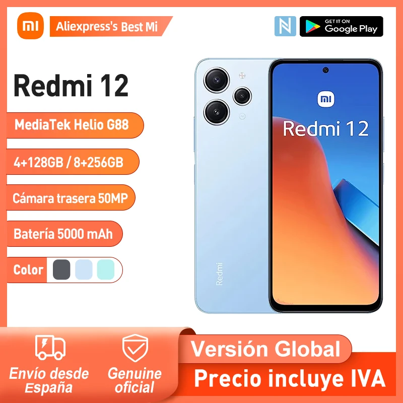Xiaomi-Redmi-12-Global-Version-MediaTek-Helio-G88-128GB-256GB-Display-6 ...